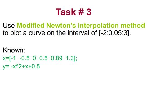 Task Use Modified Newton S Interpolation Method Chegg