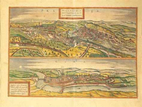 Prague And Cheb Eger From Civitates Orbis Terrarum