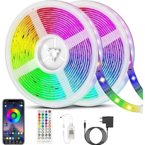 Ruban Led 20M 10M 2 Bande Led Rgb Bande Lumineuse Flexible Multicolore