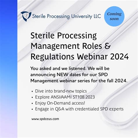 Nancy Chobin On Linkedin Spdwebinar Sterileprocessing
