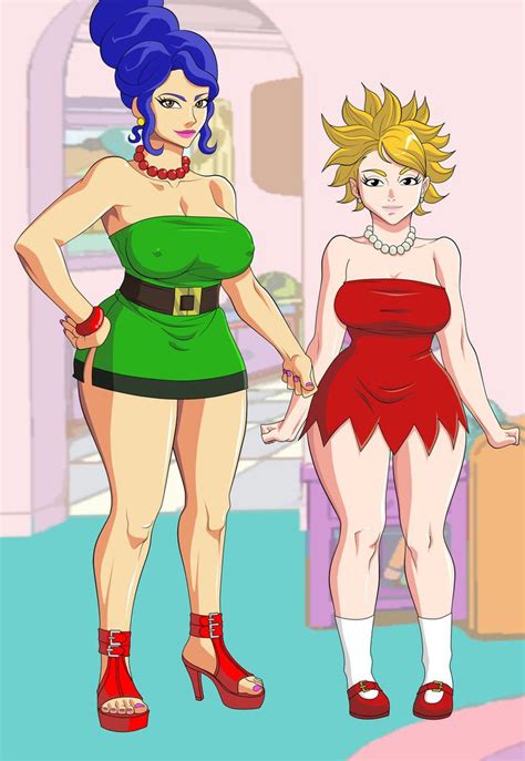 Lisa And Marge Simpson Hrk Vision Marge Simpson Anime Simpsons Art