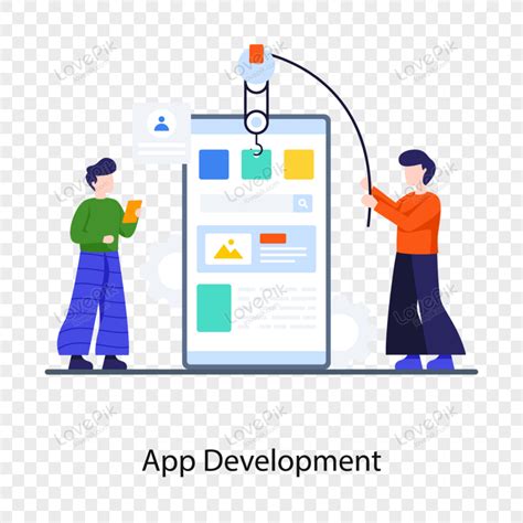 화려한 응용 프로그램 개발 벡터 Png 일러스트 무료 다운로드 Lovepik