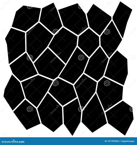Black And White Irregular Grid Stock Vector Illustration Of Fragmentation Mesh 107787854