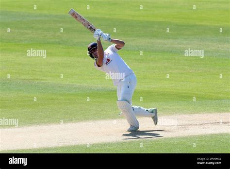 Daniel Lawrence Of Essex Hits Out During Essex Ccc Vs Yorkshire Ccc Specsavers County