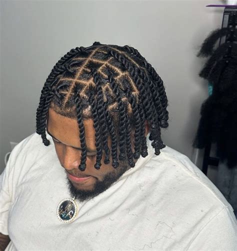 Dark 2 Brown Afro American Black Mens Braids Wigs Super Durable
