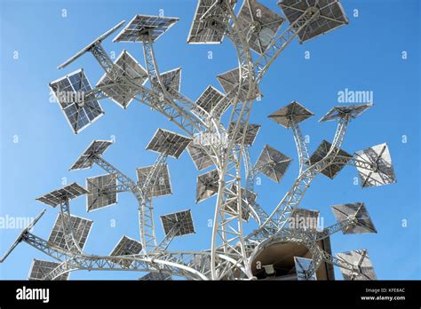 Tree Of Solar Panels Stock Photo Alamy