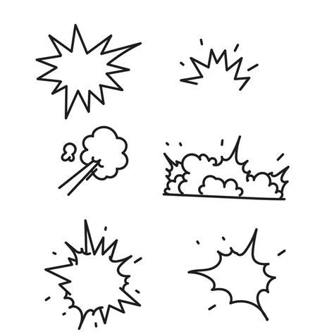 A Set Of Four Different Types Of Explosions Effect 66647839 Vector Art