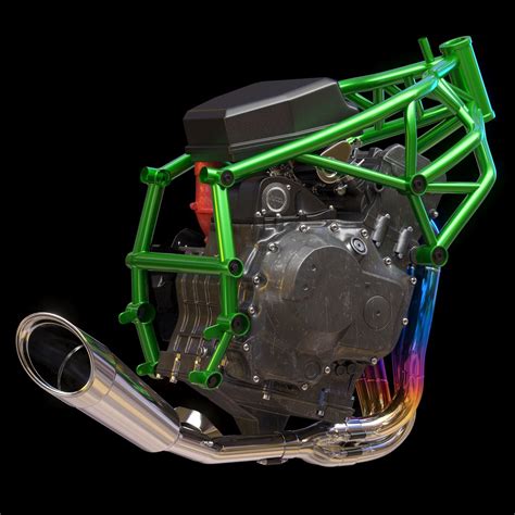 Kawasaki H2r Engine Motor De Moto Motos Motores