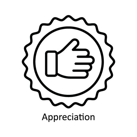 Appreciation Vector Outline Icon Design Illustration Product