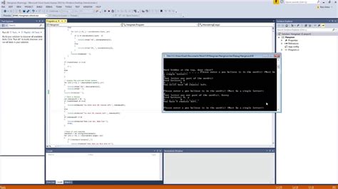 C Hangman Console Game Youtube