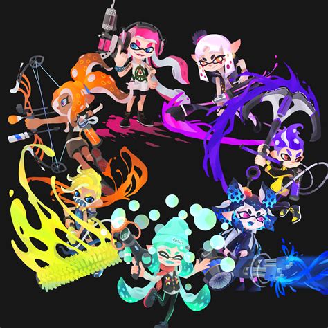 Splatoon Manga Characters Wallpaper Splatoon Background Characters