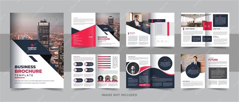 Geschäftsbroschüren Vorlagen Layout Design 12 Seitiges Bearbeitbares Vorlagen Layout Für