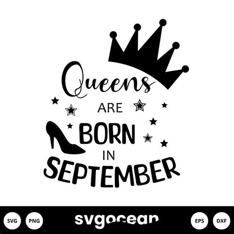 September Girl Svg Vector For Instant Download Svg Ocean — Svgocean