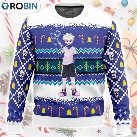 Killua Zoldyck Hunter X Hunter Ugly Christmas Sweater Robinplacefabrics