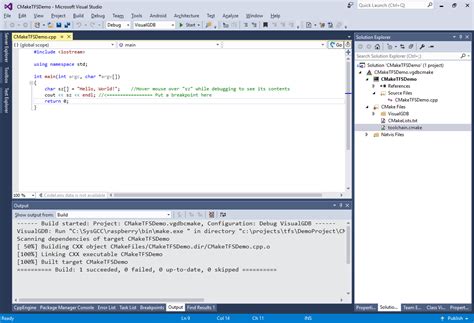 Building Advanced CMake Projects With Team Foundation Server VisualGDB Tutorials