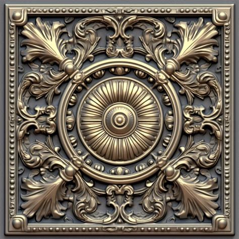 Premium Ai Image A Close Up Of A Decorative Design On A Metal Surface Generative Ai