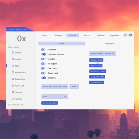 Mod Menu xCheats RDR Suscripción de Por Vida