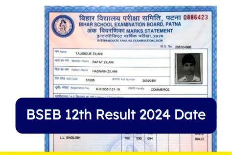 Class 12 Result 2024 Bihar Board Date Blithe Caroljean