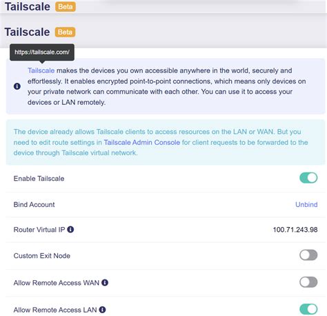 cannot connect mt 3000 to tailscale exit node technical support for