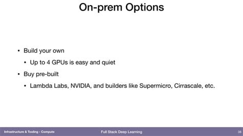 infrastructure and tooling full stack deep learning ppt