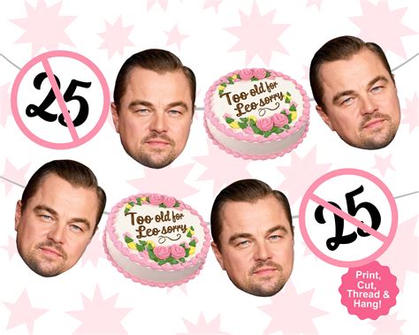 Leonardo Dicaprio Banner Leonardo Dicaprio 25 Too Old For Etsy