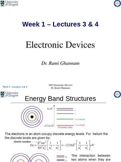 Electronic And Device Lecture Notes Pdf Semiconductors Solid State Engineering