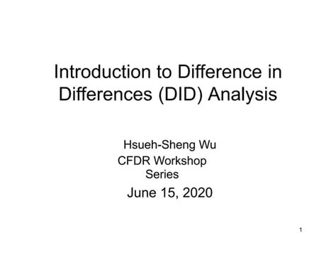 Difference In Difference Ddd Analysispptx