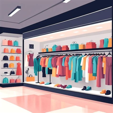 Premium Vector Fashion Clothes Store Background
