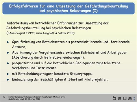 Ppt Gefährdungsbeurteilung Psychischer Belastungen Powerpoint