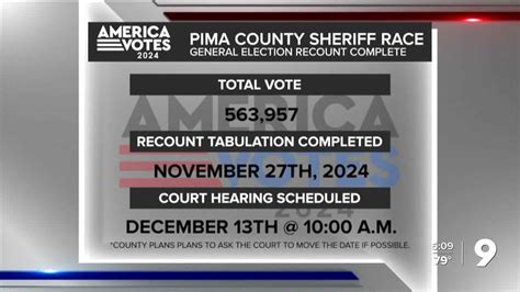 General Election Recount Complete In Pima County Sheriffs Race