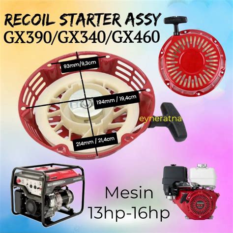 Jual Recoil Starter Engine GX390 GX420 GX460 Kap Tarikan Engkol Selah