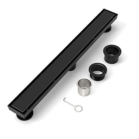 Promo Webang 24 Inch Shower Linear Black Drain Rectangular Floor Drain
