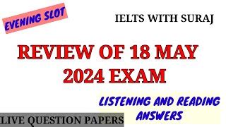 18 May 2024 Ielts Exam Review 18 May 2024 Ielts Academic Exam Review 18