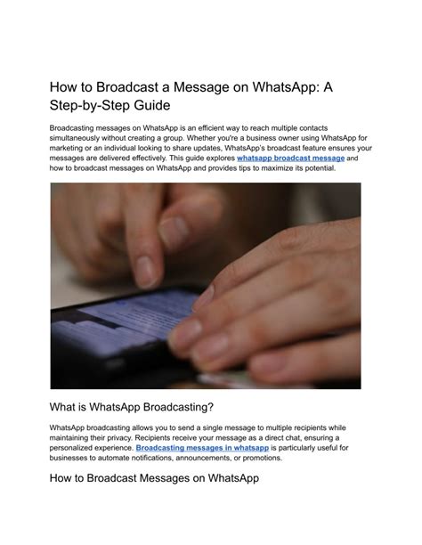 PPT How To Broadcast A Message On WhatsApp A Step By Step Guide