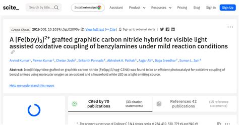 A Febpy 3 2 Grafted Graphitic Carbon Nitride Hybrid For Visible