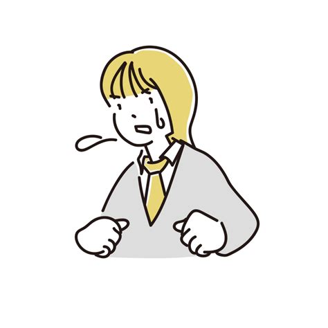 悩む女子学生のイラスト