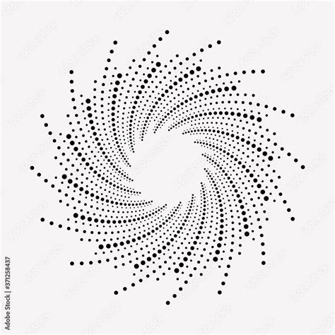 Circular Halftone Spiral Abstract Background Dotted Concentric