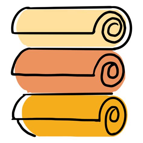 Three Towels Colorful Icon Stroke Png And Svg Design For T Shirts
