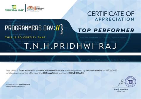 tammana prudhwi raj on linkedin iot aws topperformer