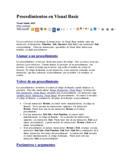 Procedimientos En Visual Basic