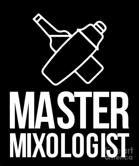 Master Mixologist Bartender Drawing By Noirty Designs Pixels