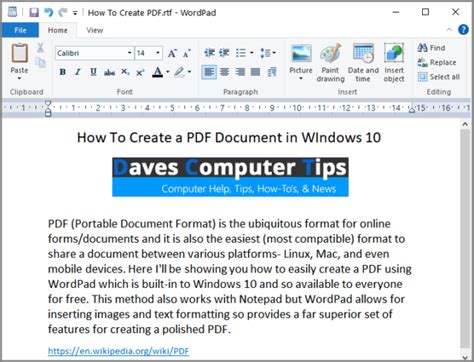 How To Create A PDF Document In Windows 10 Daves Computer Tips