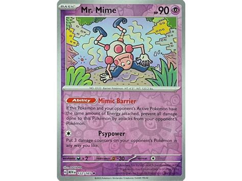 Mr Mime Pokémon 151 122165 Pokešov Sro