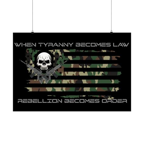 Patriotic Poster 2nd Amendment Skull Poster American Flag Poster
