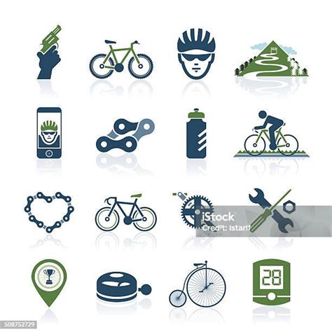 Bicycle Icon Set 3向量圖形及更多修理圖片 修理 商店 單車 Istock