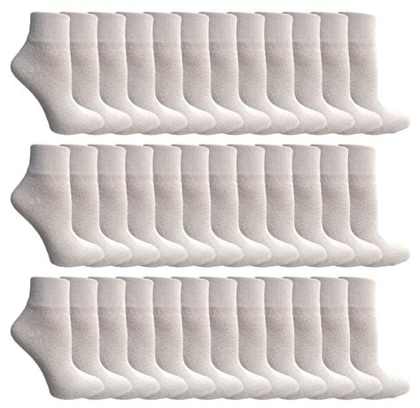 120 Units Of Womens Cotton Ankle Socks White Size 9 11 Womens Ankle