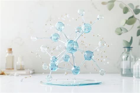 Exploring The Elegance Of A Glass Sculpture Representing Chemical Bonds
