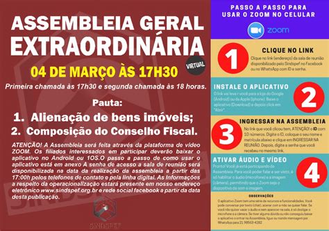 ConvocaÇÃo Para Assembleia Sindspef Sg