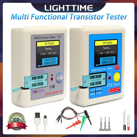 Lcr Tc1 Lcr 7 Multi Functional Transistor Tester Lcd Display Multimeter Diode Triode Capacitor
