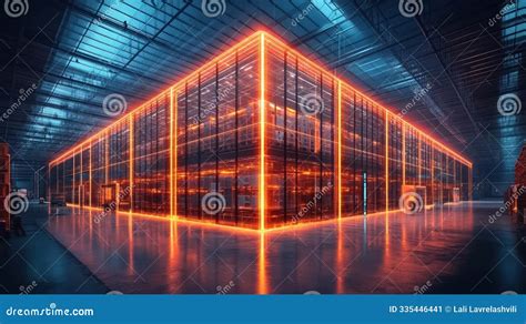 Futuristic Distribution Hub Ar Visualization Of Smart Logistics